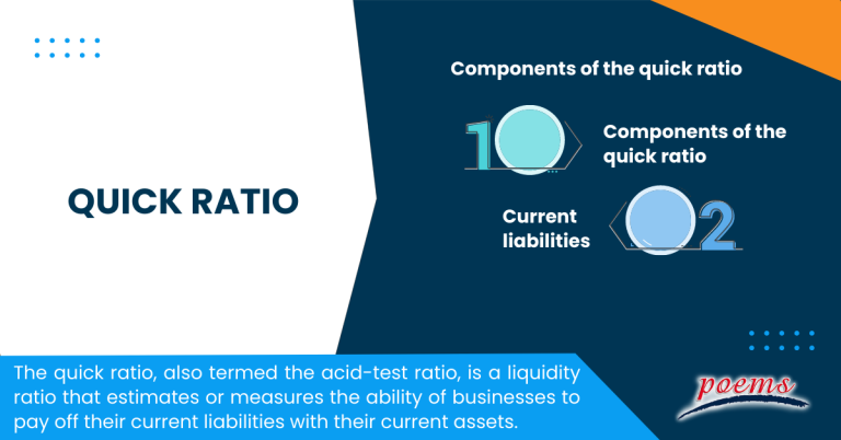Quick ratio: What is it, formula advantages, FAQ | POEMS