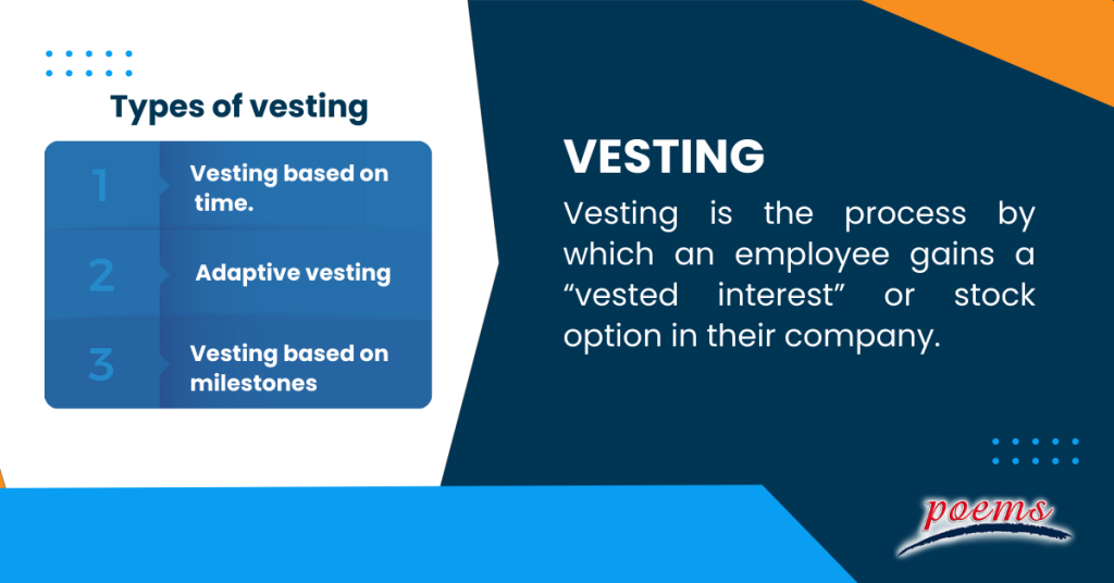 Vesting: What is it, benefits, Types, Example, FAQ | POEMS