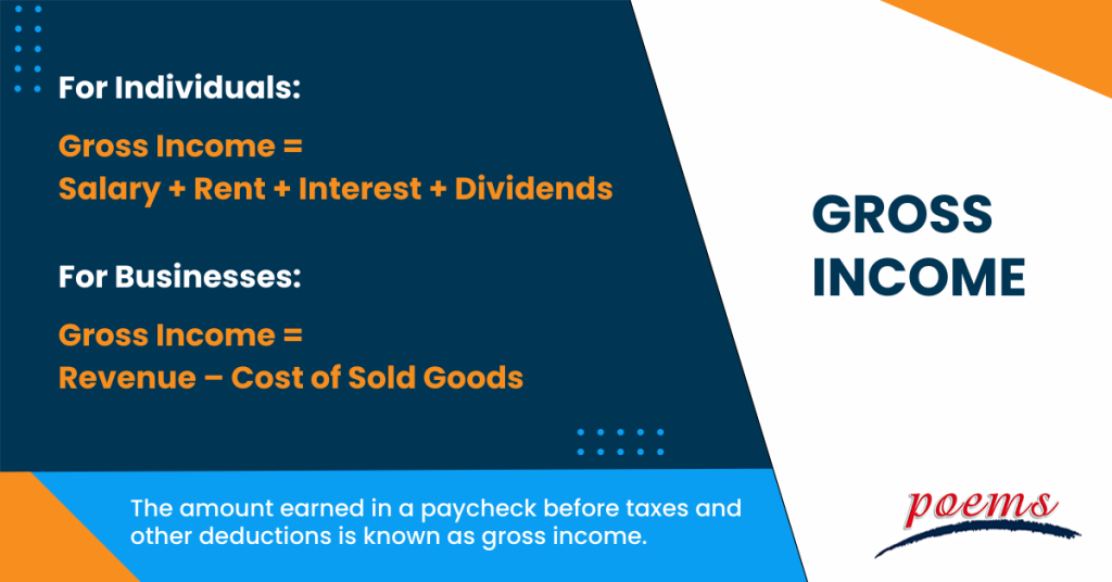 Gross Income: what is it, formula, calculate,Examples, FAQ | POEMS
